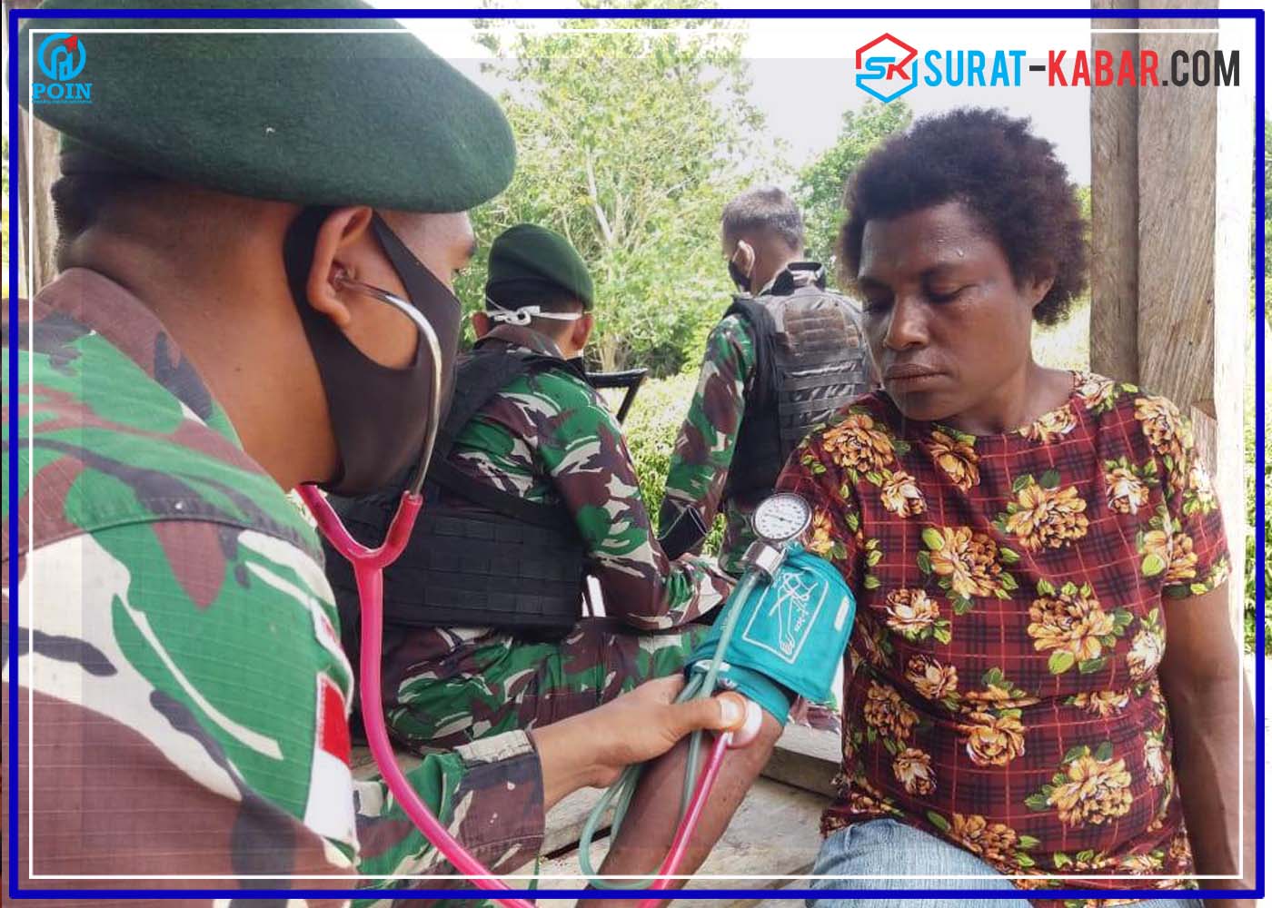 Peduli Sehat, Satgas Pamtas RI-PNG Yonif Mekanis Raider 413 Kostrad Pos Muara Tami Cek Kesehatan ...